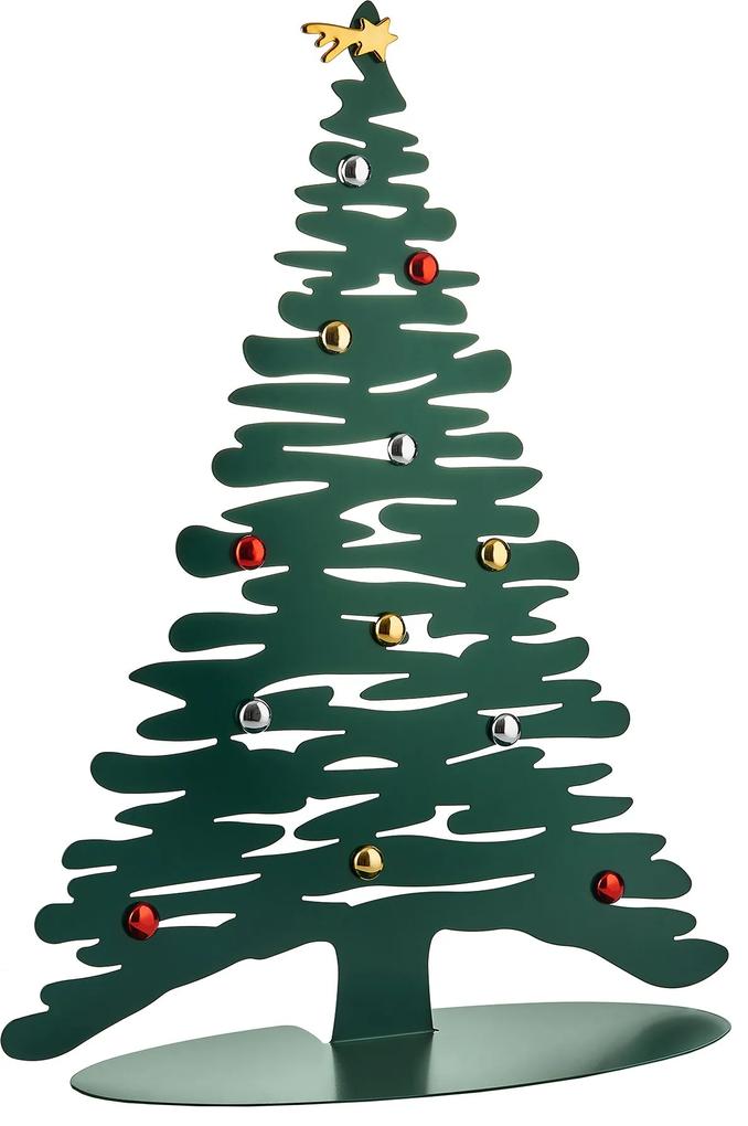 Vánoční dekorace Bark vánoční stromek s magnety bílá