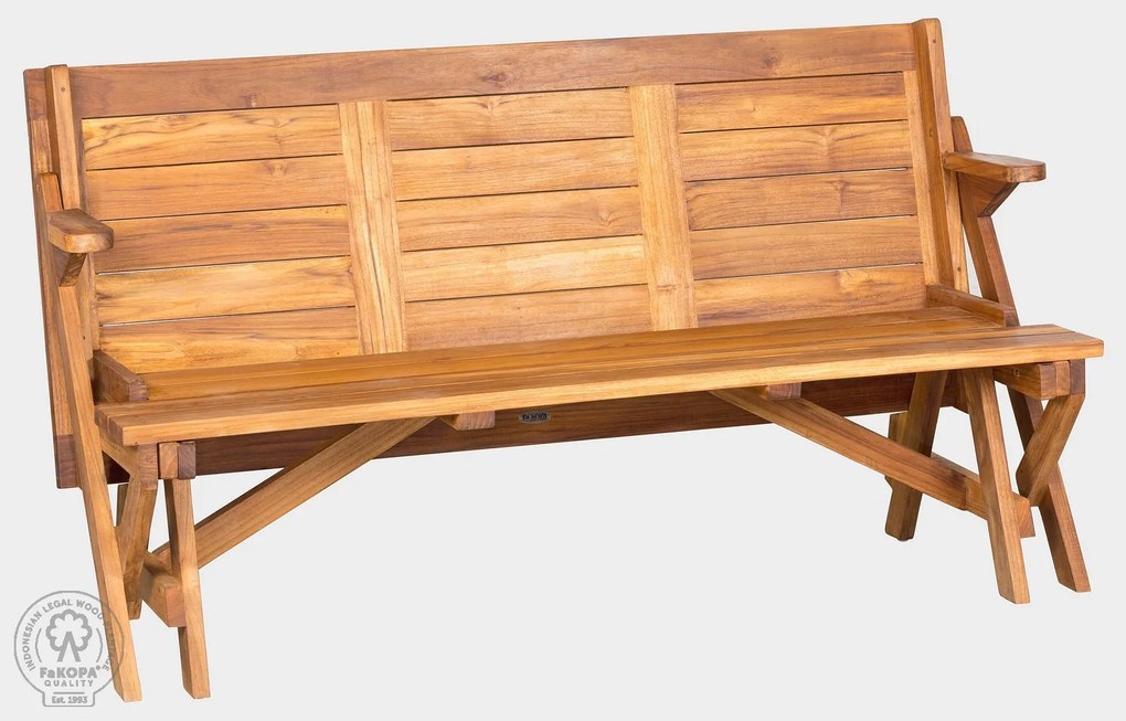 MORENO - rozkládací lavice, skládací stůl z teaku