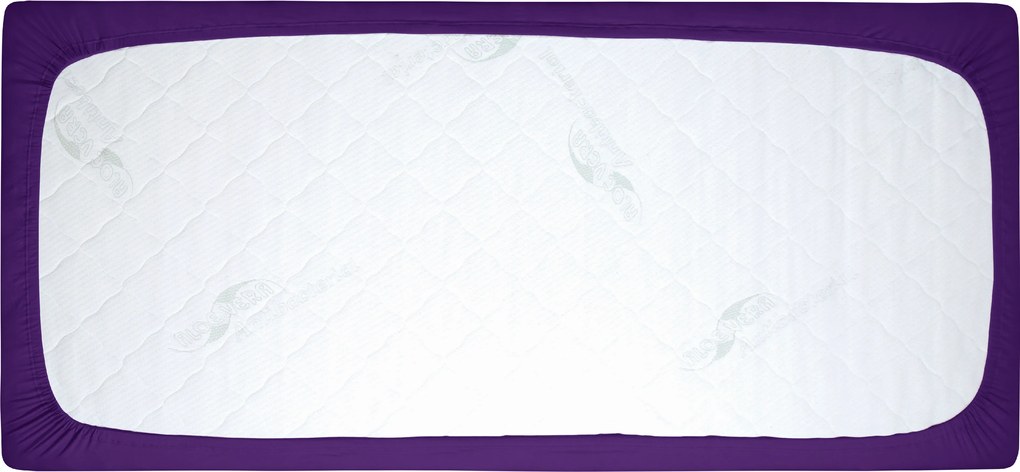 Jersey prostěradlo tmavě fialové na výšku matrace do 20 cm Velikost: 120 x 200