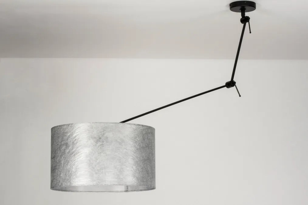 Závěsné designové svítidlo nad stůl Snap Light Silver and Black