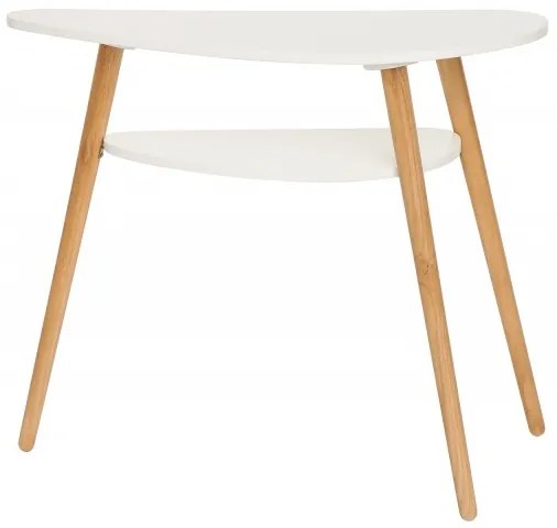 Moebel Living Konzolový stolek DAREN 95cm, bílý / dub