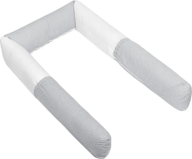 Bellatex Mantinel do dětské postýlky VÁLEC průměr 12x240 cm Kostička šedá, bílá