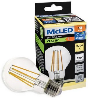 LED žárovka E27 McLED 4,7W (40W) teplá bílá (2700K) ML-321.063.87.0