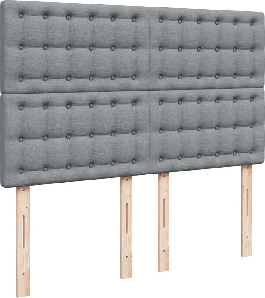 Box spring postel s matrací světle šedá 140 x 200 cm textil 3292825