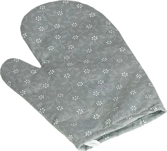 Bellatex Kuchyňská chňapka 28x18 cm Pnoucí kytička šedá