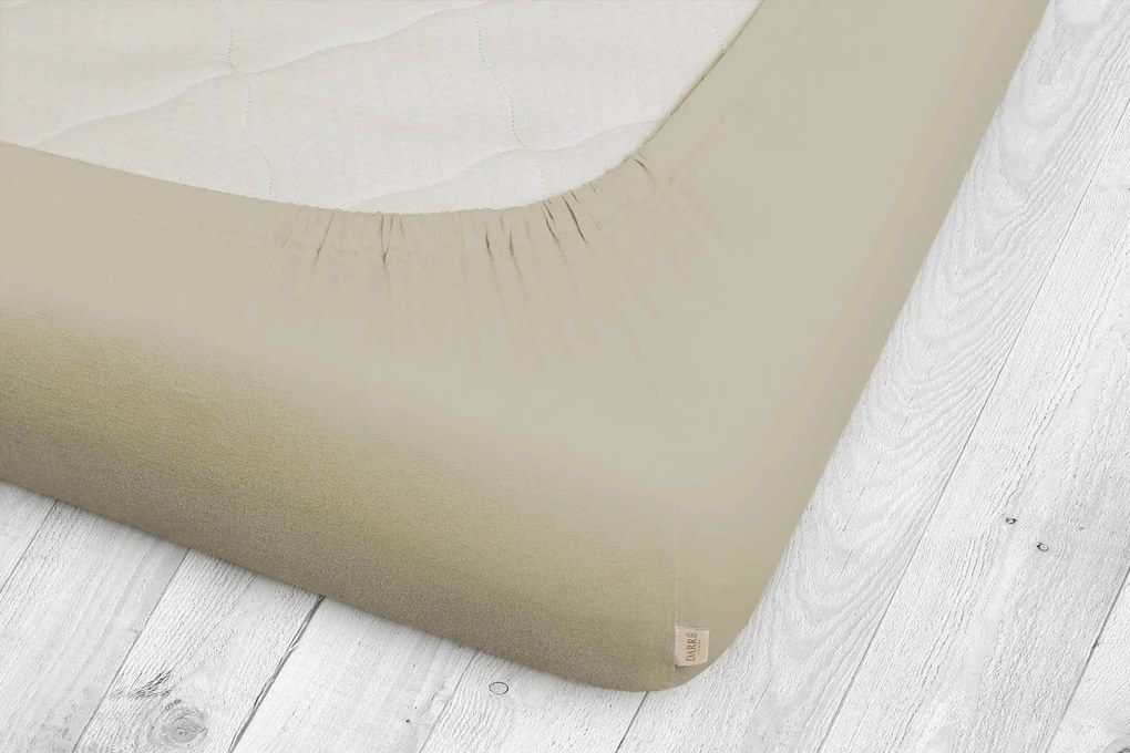 Jersey prostěradlo tmavě smetanové na výšku matrace do 20 cm Velikost: 100 x 200