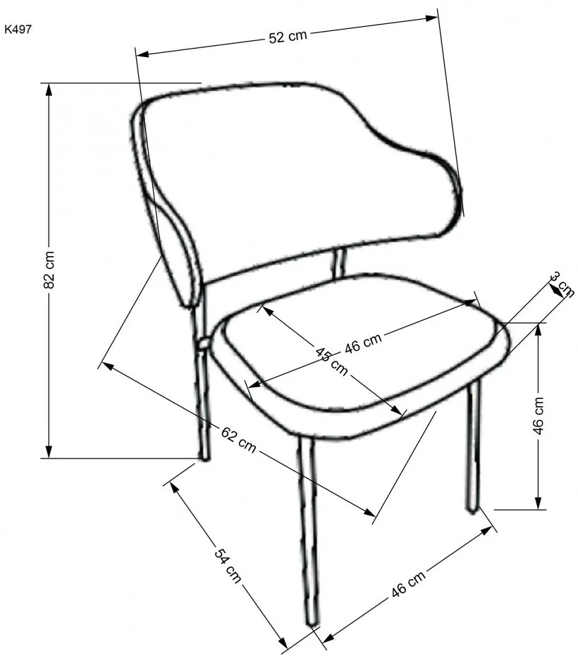 Jídelní křesílko NESTA — kov, látka, krémová Halmar