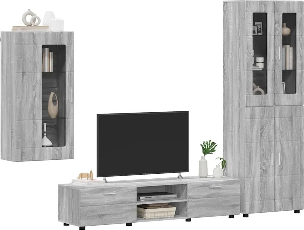 Sestava TV skříněk FLORIN 3 ks Šedá Sonoma Kompozitní dřevo 3397970