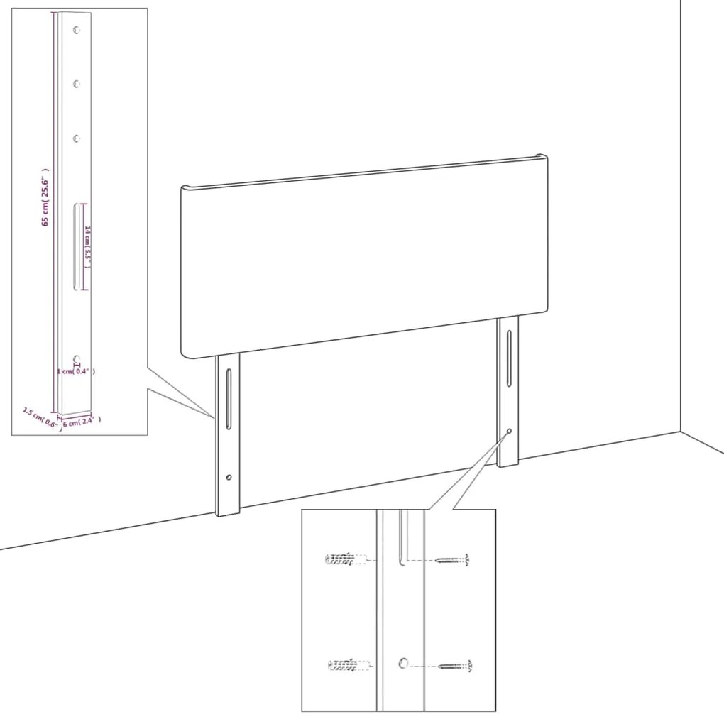 Rám postele s čelem černý 120 x 200 cm umělá kůže,  3125439