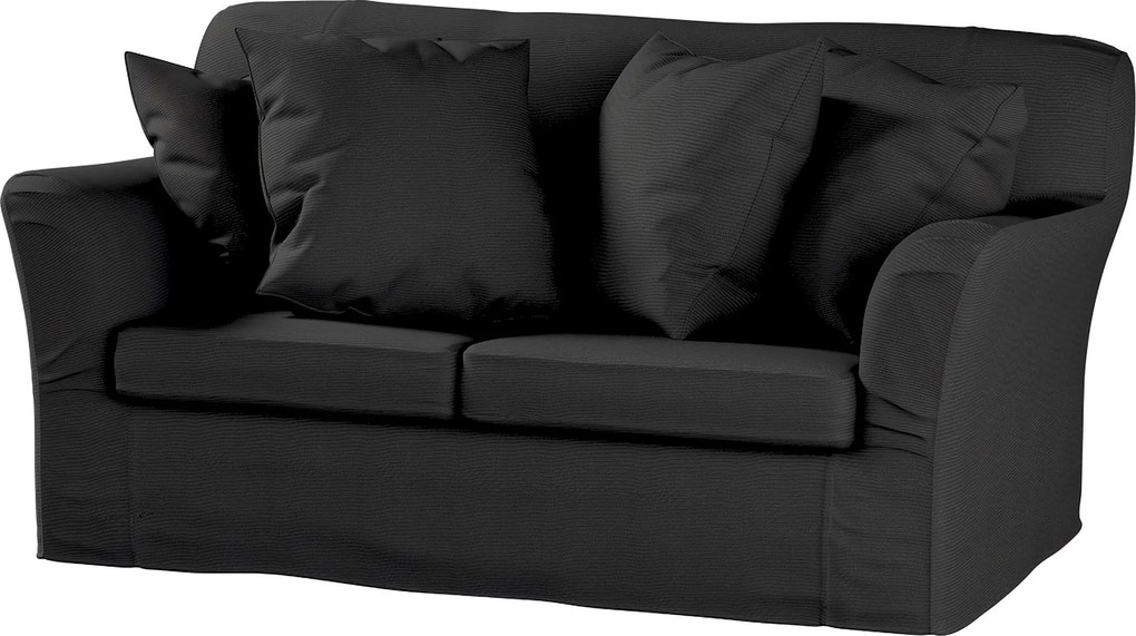 Potah na pohovku IKEA Tomelilla 2-místná nerozkládací barva černá látka pletený vzor