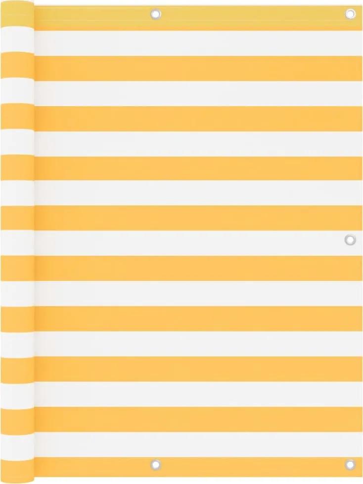 vidaXL Balkonová zástěna 120 x 300 cm 100% polyester oxford [134956] Barva: Žlutá
