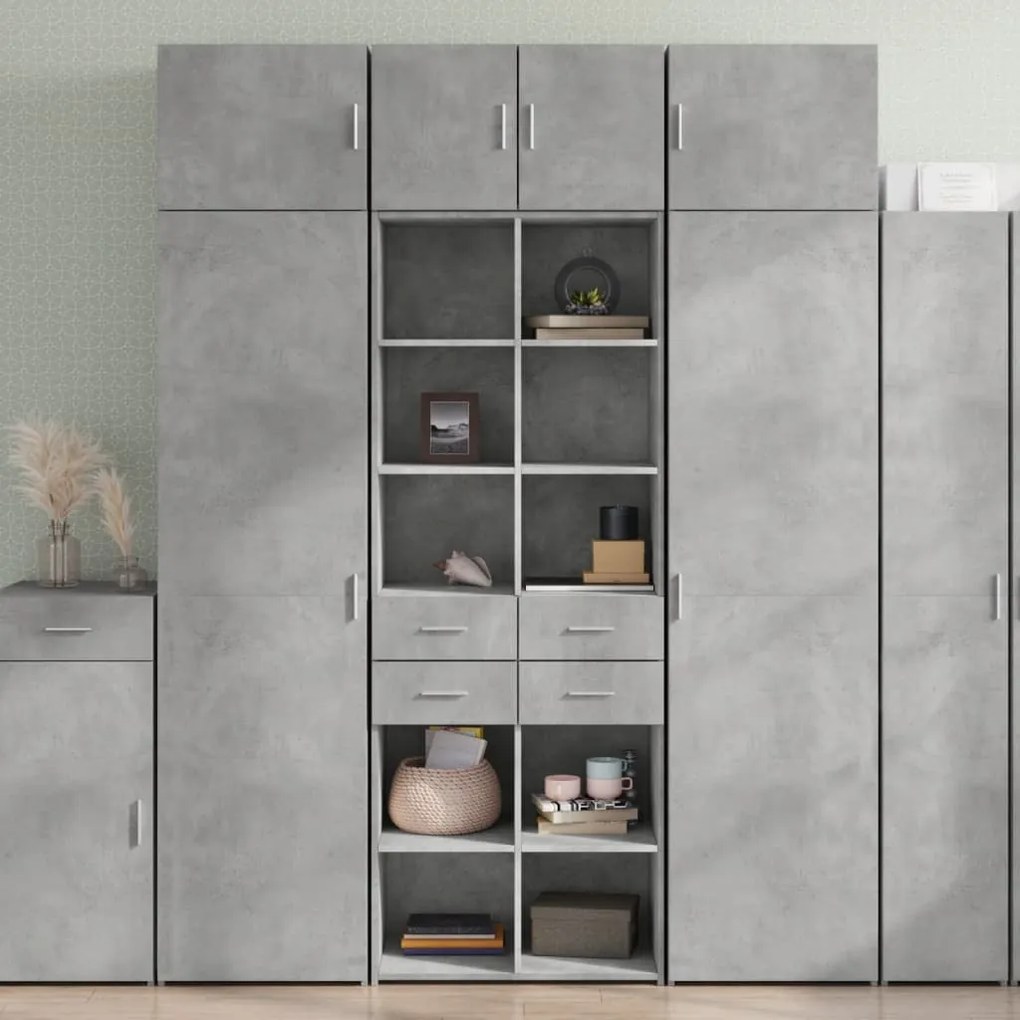 Skříň highboard betonově šedá 70x42,5x185 cm kompozitní dřevo 3281465