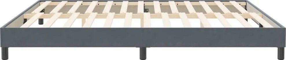 Postel Box Spring bez matrace tmavě šedá 200x220 cm samet 3315892