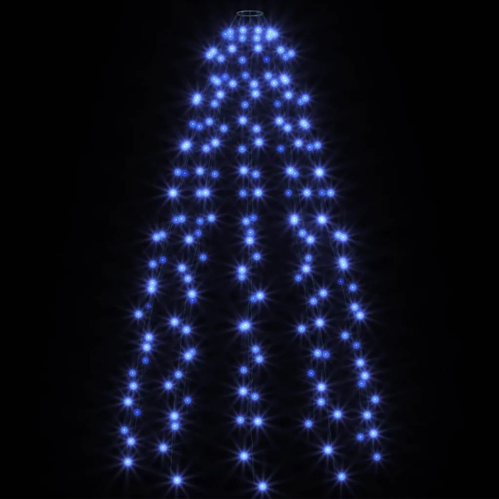 Světelná síť na vánoční stromek 180 modrých LED diod 180 cm 328874