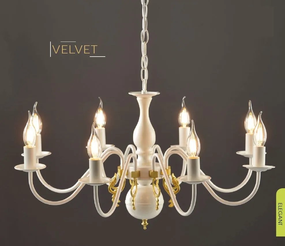 ACA DECOR Závěsné svítidlo VELVET max. 8x40W/E14/230V/IP20