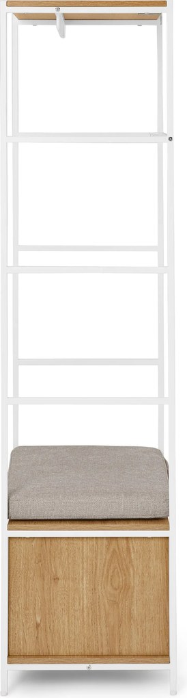Tchibo - Předsíňová stěna »Grade« s lavicí a sedákem - barva: bílá
