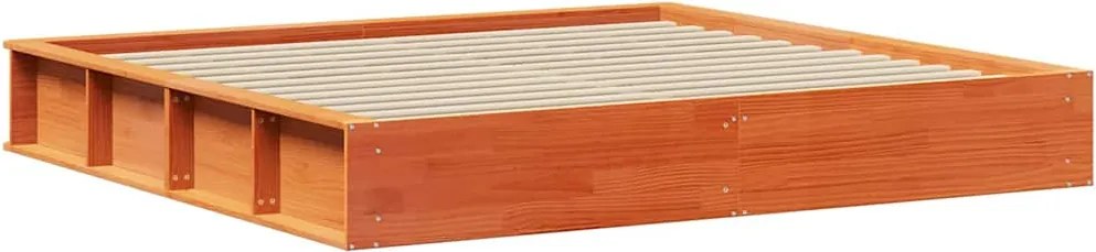 Rám postele Voskově hnědá 200 x 200 cm Masivní borové dřevo 3385705