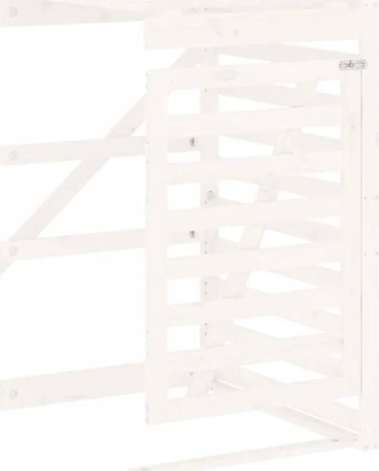 vidaXL Nástavec pro úložný box na popelnice šedý masivní borové dřevo [825112] Barva: Medově hnědá borovice