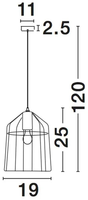 Nova Luce Závěsné svítidlo PEPPINO, E27 1x12W Barva: Měď