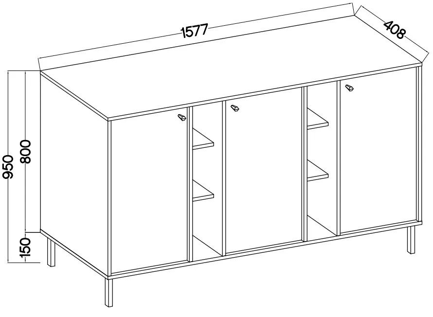 Falco Komoda Tomila 823/2 černý grafit