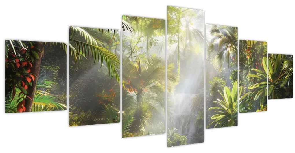 Obraz - Tropický deštný prales (210x100 cm)