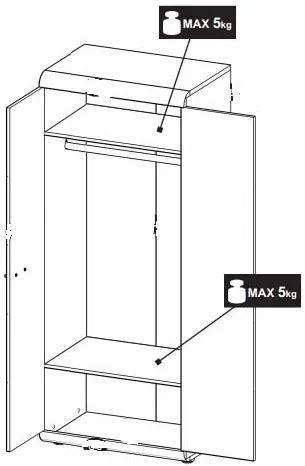 Casarredo Šatní skříň LENA