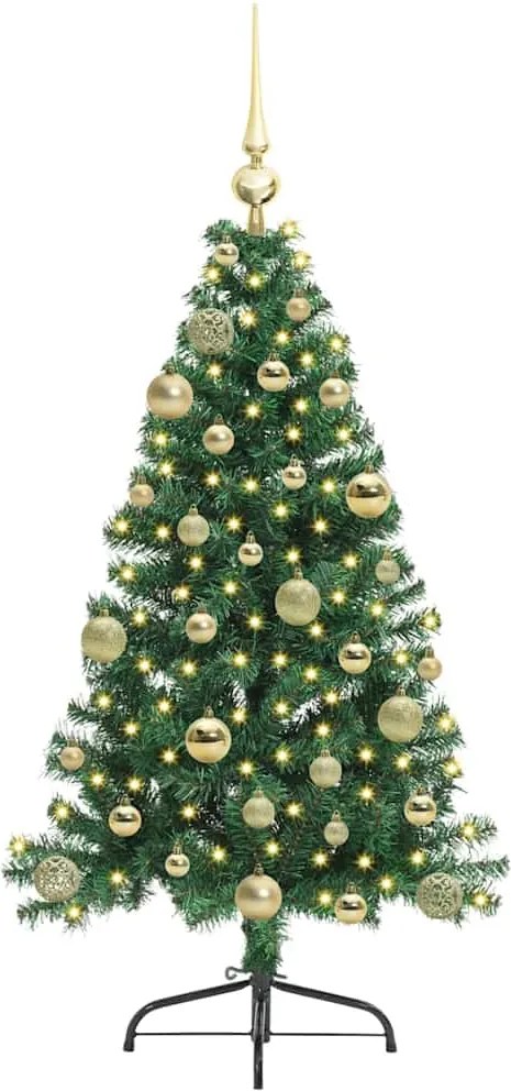 Umělý osvětlený vánoční stromeček Zelená 120 cm PVC 3396993
