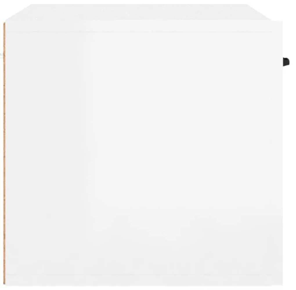 Nástěnná skříňka bílá s vysokým leskem 80x35x36,5 cm kompozit - Default Title