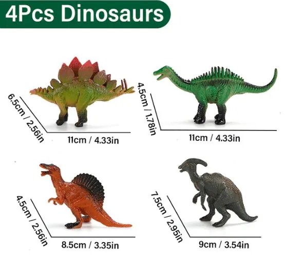 Sada dinosaurů - 4/12 ks Číslovka: 4 ks