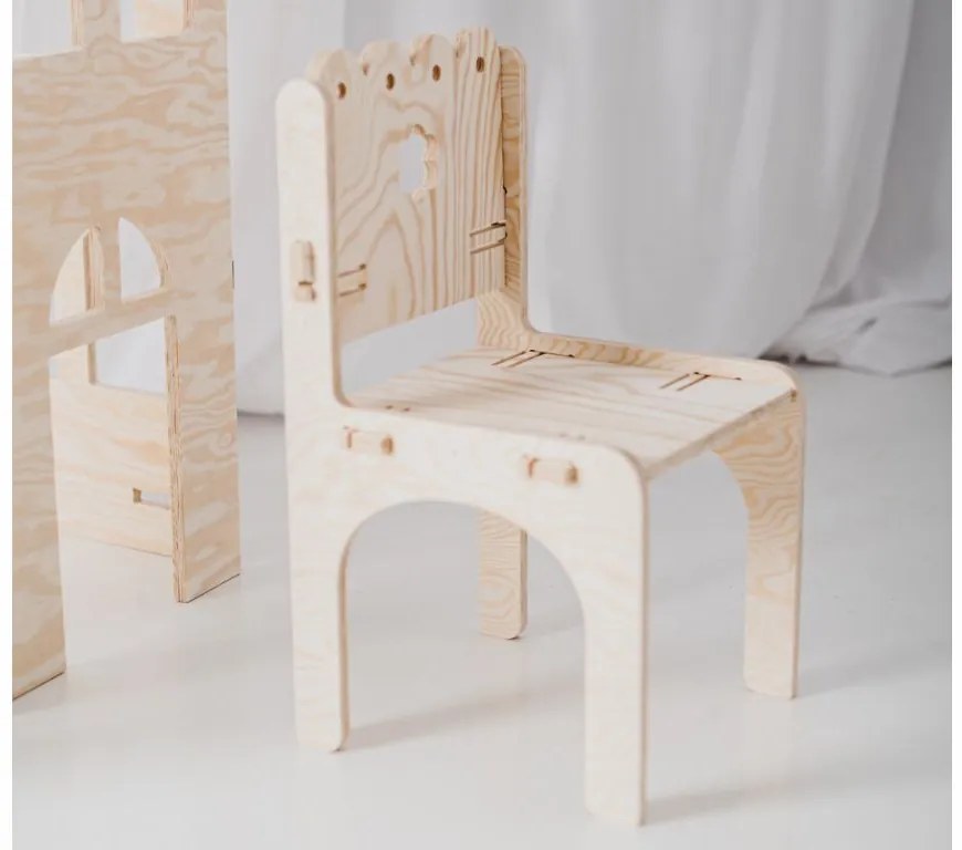 Myminihome Židle EMMA ze dřeva do dětského pokoje Zvolte barvu: Béžová