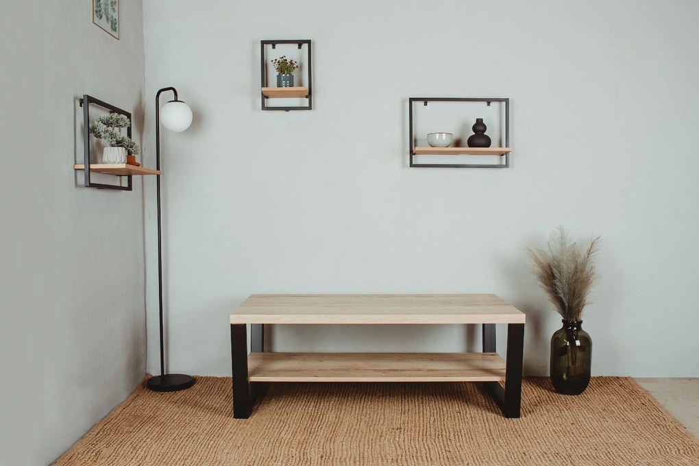 Wudboys Konferenční stůl THICK No.1 Barva kovu: Bílá, Dřevo: Buk, Rozměr: 1200X600, moderní skandinávský styl