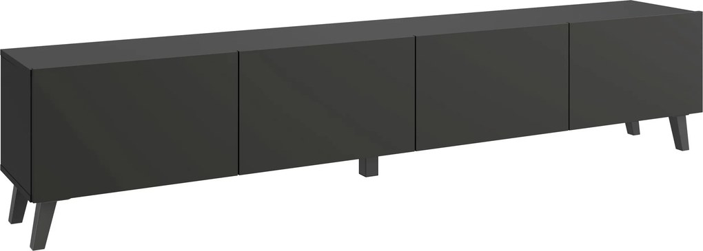 XXXLutz NÍZKÁ KOMODA, černá, 190/40/32 cm P & B - Černé komody - 002778008102