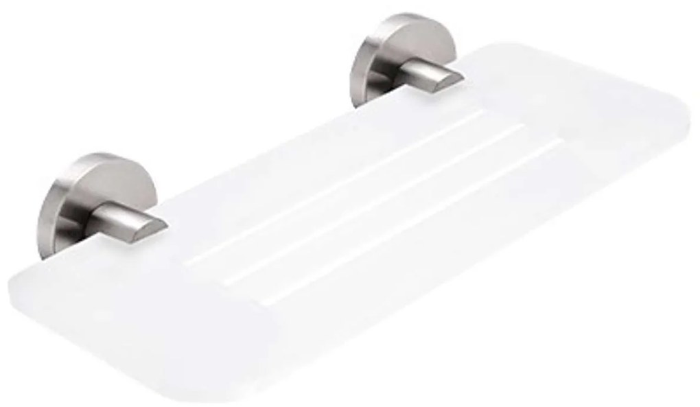 Nimco Unix - Polička IXI, délka 30 cm, matný plexiglass/broušená nerez UNM X330-10
