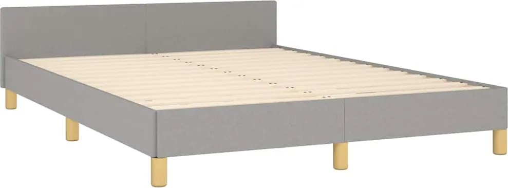 Rám postele bez matrace světle šedý 140 x 190 cm textil 3125211