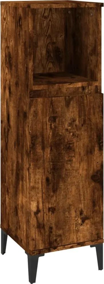 vidaXL Koupelnová skříňka 30x30x100 cm kompozitní dřevo [819817] Barva: Betonová šedá