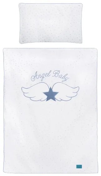 BELISIMA | Belisima Angel Baby | 3-dílné ložní povlečení Belisima Angel Baby 100/135 modré | Modrá |