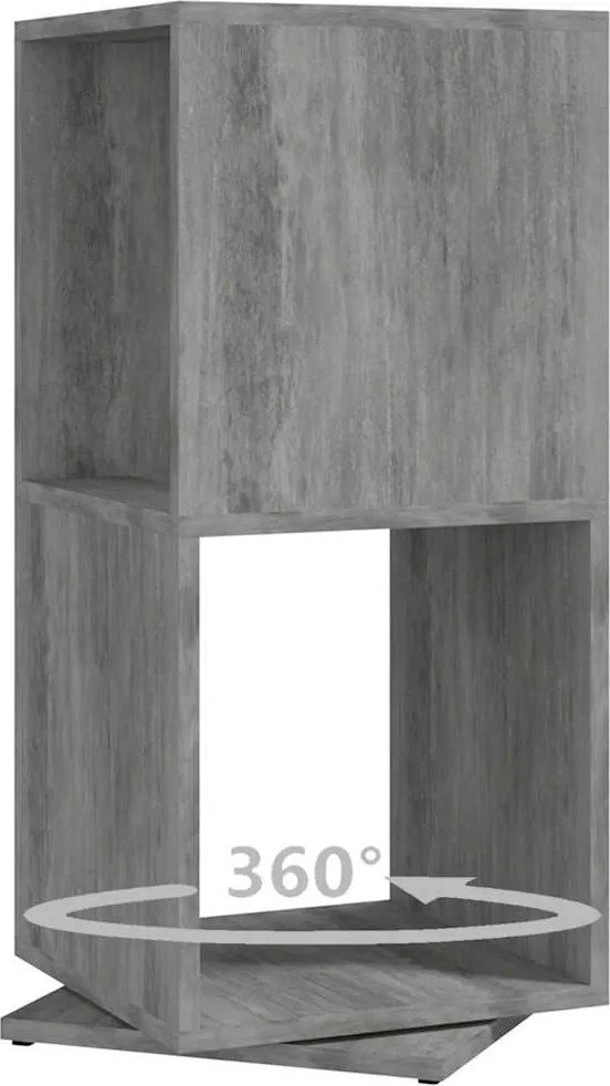Otočná skříňka betonově šedá 34,5x34,5x75,5 cm kompozitní dřevo 339559