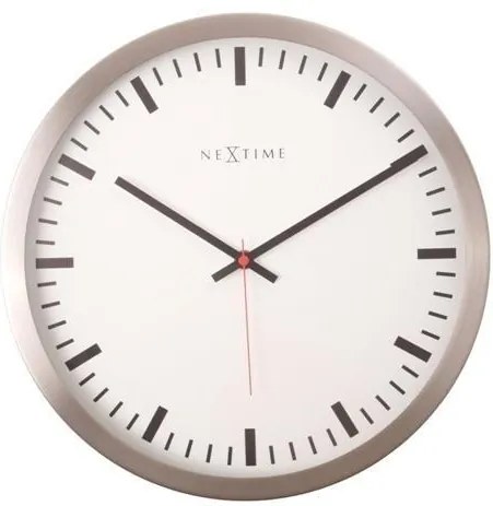 Designové nástěnné hodiny 2520 Nextime Stripe white 26cm