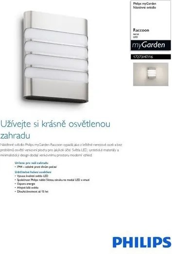 PH 17273/47/16 RACCOON SVÍTIDLO VENKOVNÍ 17273/47/16 - Philips (915004308601)