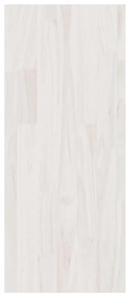 Petromila Knihovna / dělicí stěna bílá 100 x 30 x 71,5 cm borovice