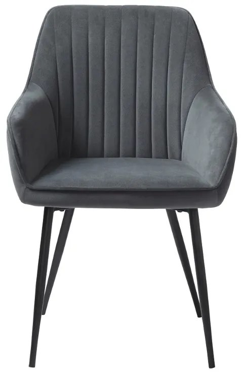 Designová židle Jadwiga tmavě šedý samet