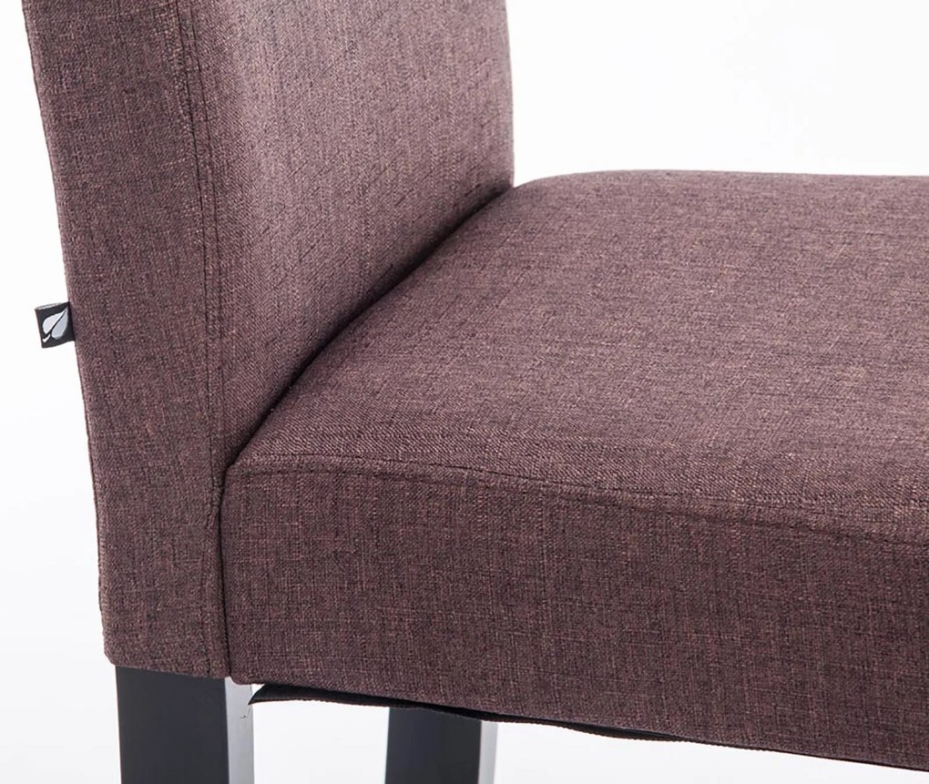Jídelní židle Ina látka černá konstrukce – hnědá