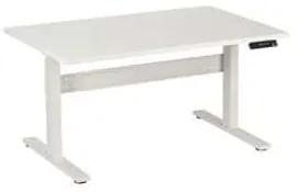 Výškově nastavitelný kancelářský stůl Manutan Expert, 120 x 80 x 62,5 - 127,5 cm, rovné provedení, ABS 2 mm, bílá