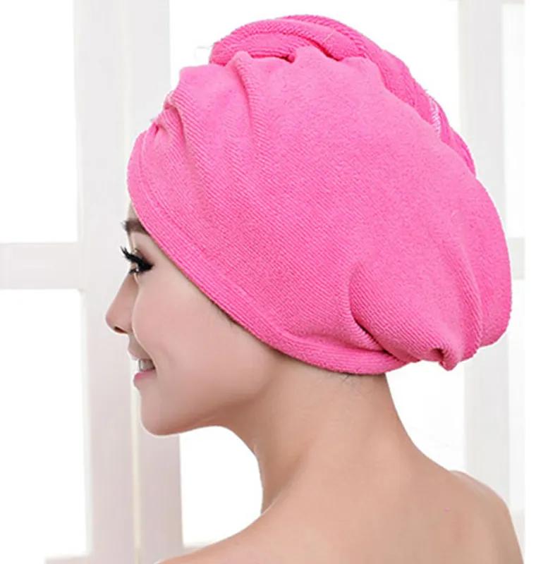 Rychloschnoucí ručník na vlasy - turban Barvy: Tm. růžová