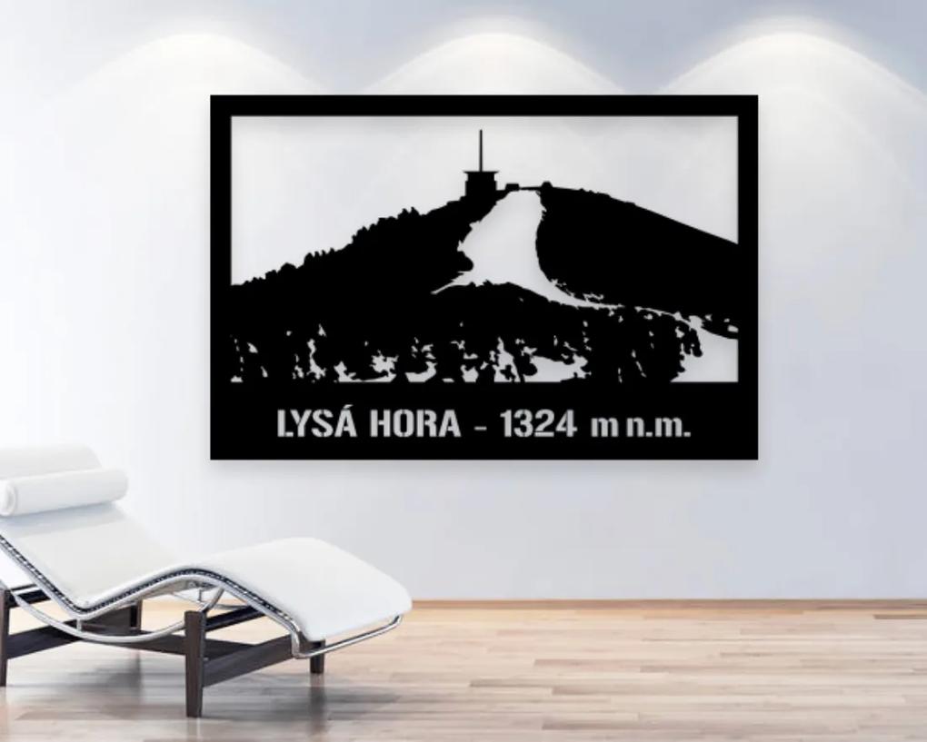 Jedinečný obraz na zeď - Lysá hora 1324 m n.m. od 2opice.cz Materiál: ČERNÝ EBEN, Velikost (mm): 485 x 325