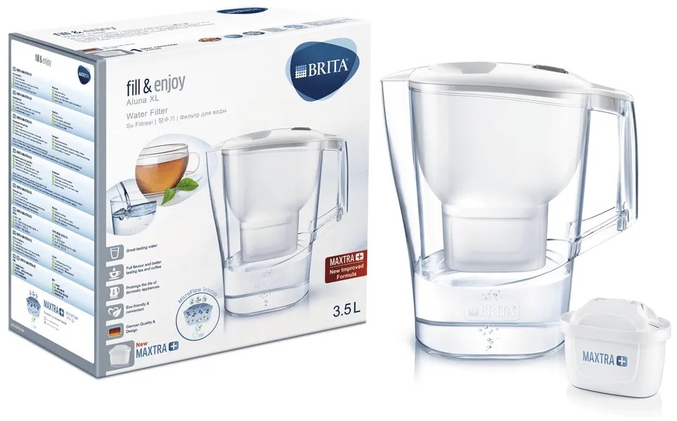 Brita filtrační konvice Aluna XL Memo bílá