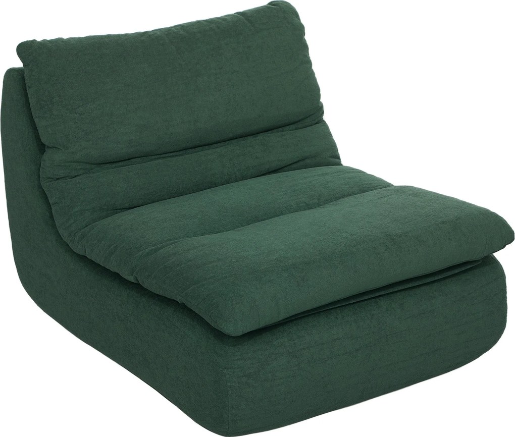 HOMCOM Podlahová židle z ultrahusté pěny, lenoška Lazy Sofa s vzhledem sametu, meditační křeslo pro relaxaci domů i do kanceláře, Zelená | Aosom