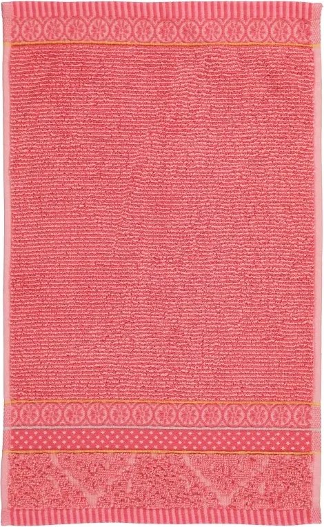 Pip Studio bavlněný froté ručník na ruce Soft Zellige korálový 30x50 cm (Soft Zellige bavlněný froté ručník 30x50 cm)