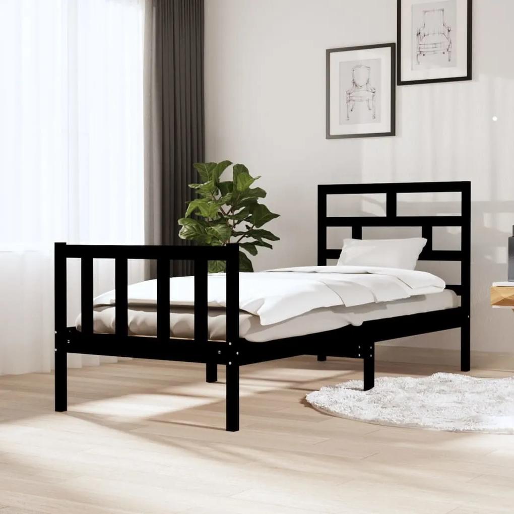 vidaXL Rám postele masivní borovice 75 x 190 cm malé jednolůžko [3101308] Barva: Bílá