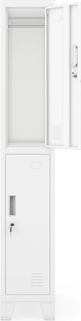 Šatní skříň pro zaměstnance bílá, 292x1720x450 mm: BARTEK 1 Plus
